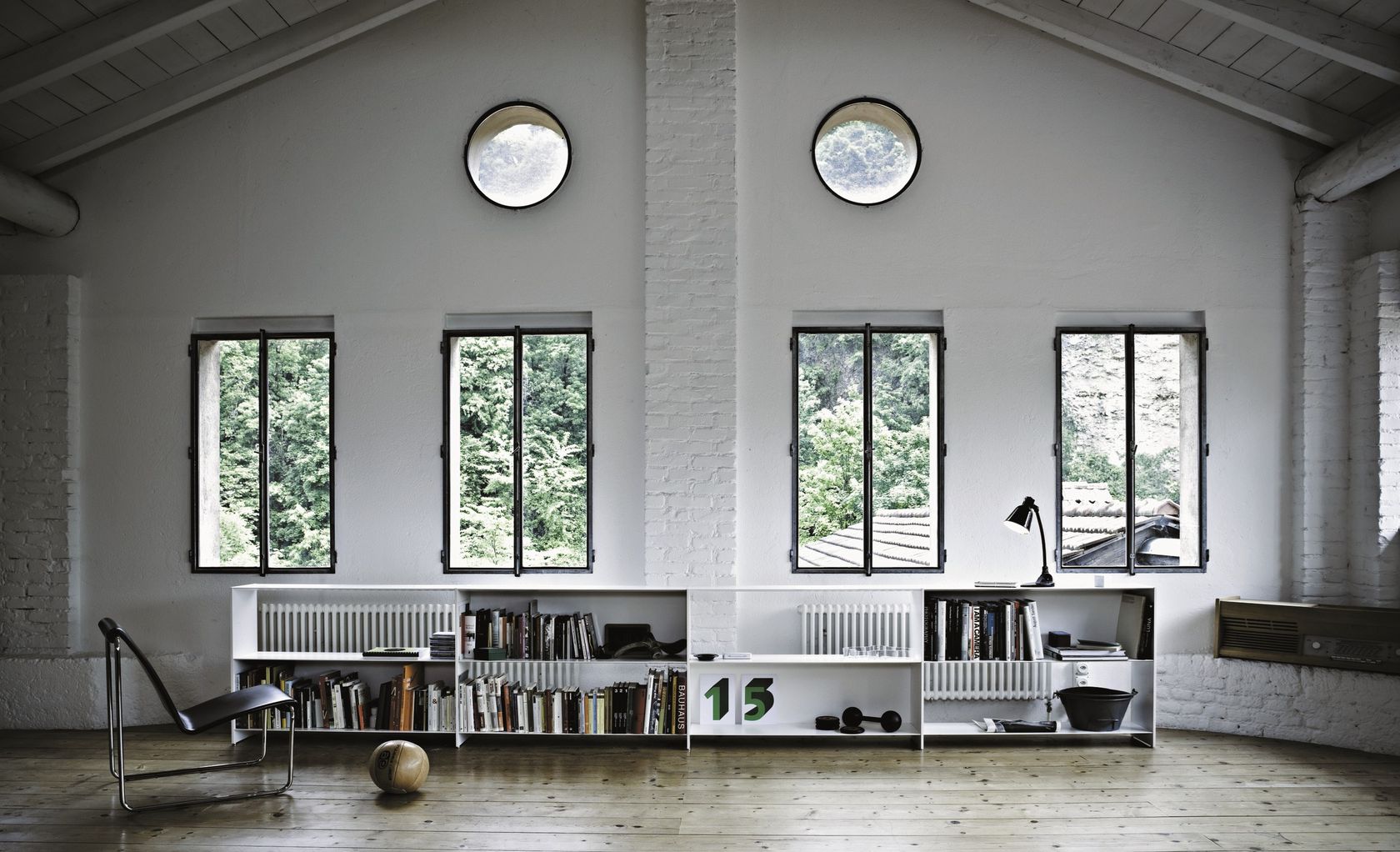 Scaffale componibile in alluminio estruso FILL By Desalto design Aldo Greco