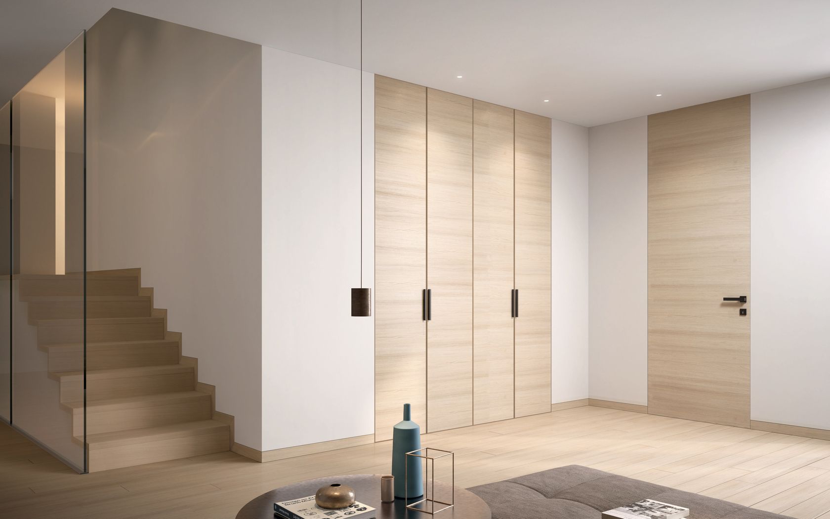 FILOMURO Flush with wall wooden skirting board By GAROFOLI