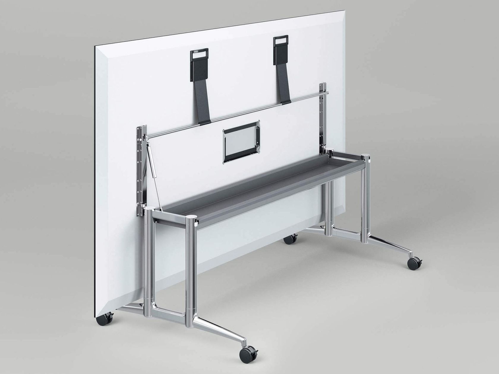 FINA FOLD Folding rectangular meeting table with castors By Brunner ...