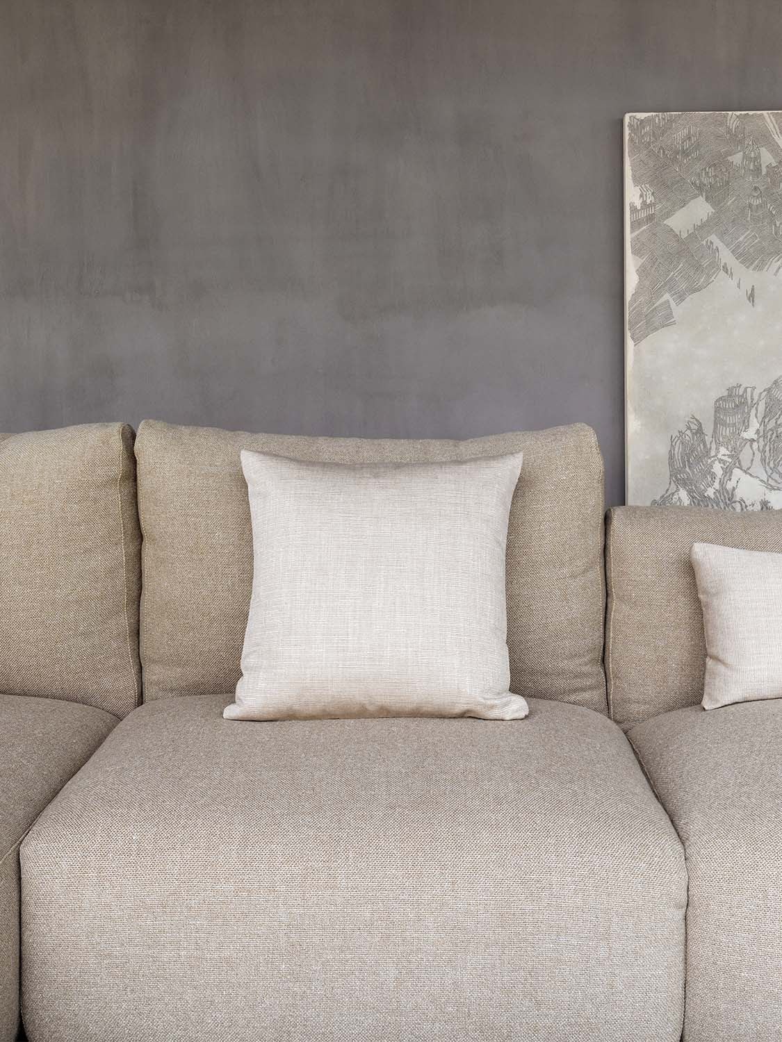 FIOCCO Sectional fabric sofa with removable cover By Flou