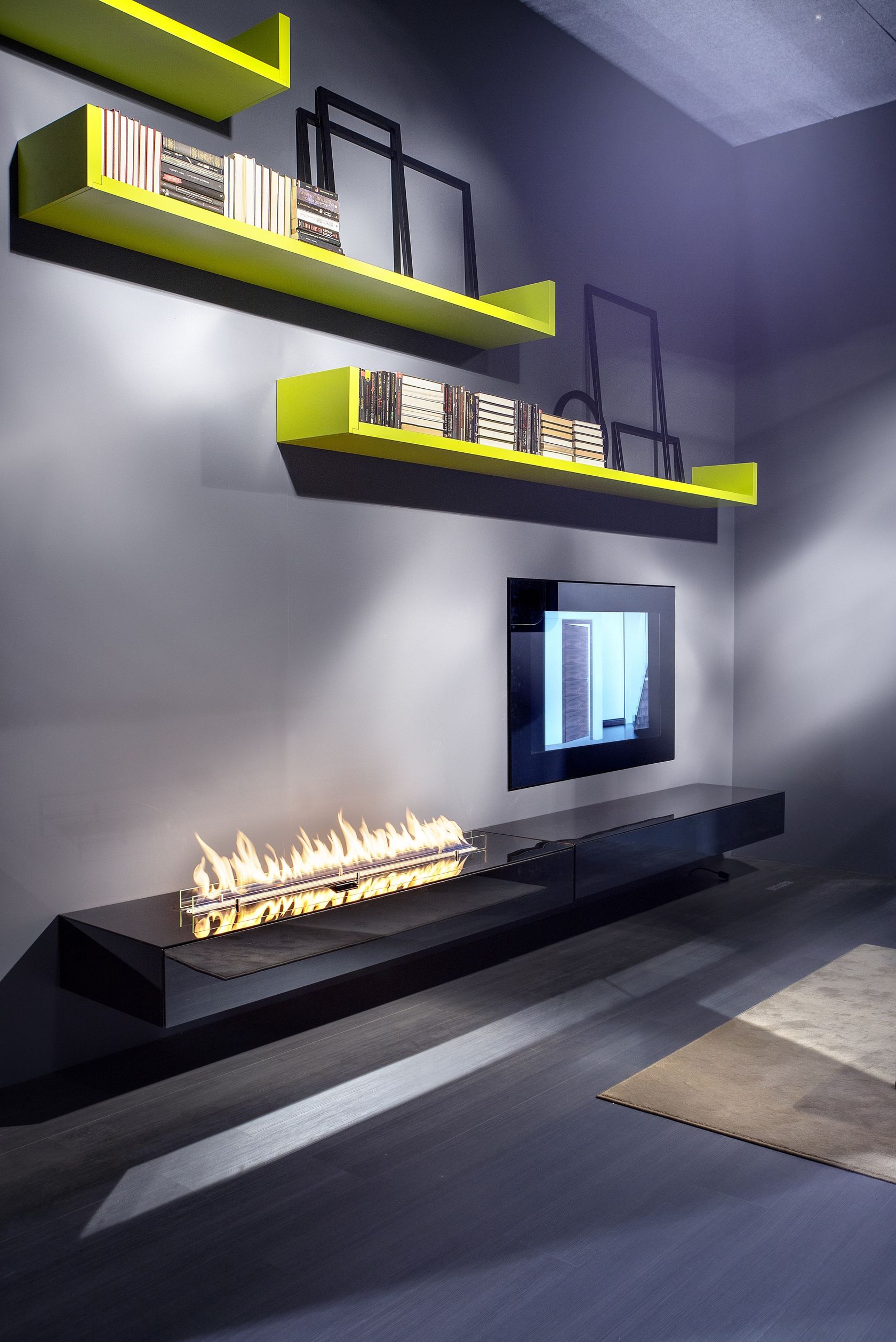 Built-in fireplace controlled by Wi-Fi and remote control FIRE LINE ...