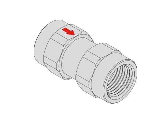 FIREBAG® Fitting female / female threaded version By TECO