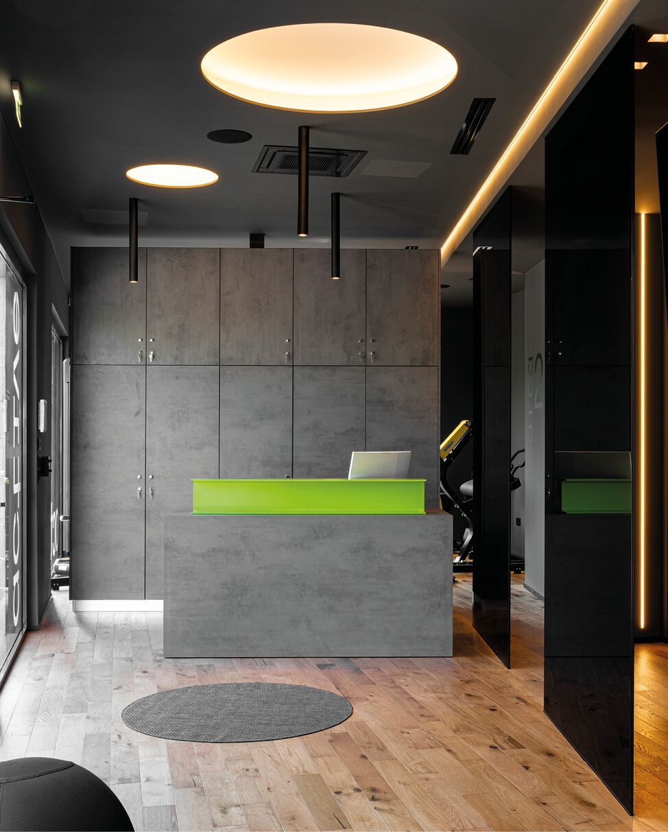 METROPOLIS Melamine-faced chipboard reception desk By FIT INTERIORS ...