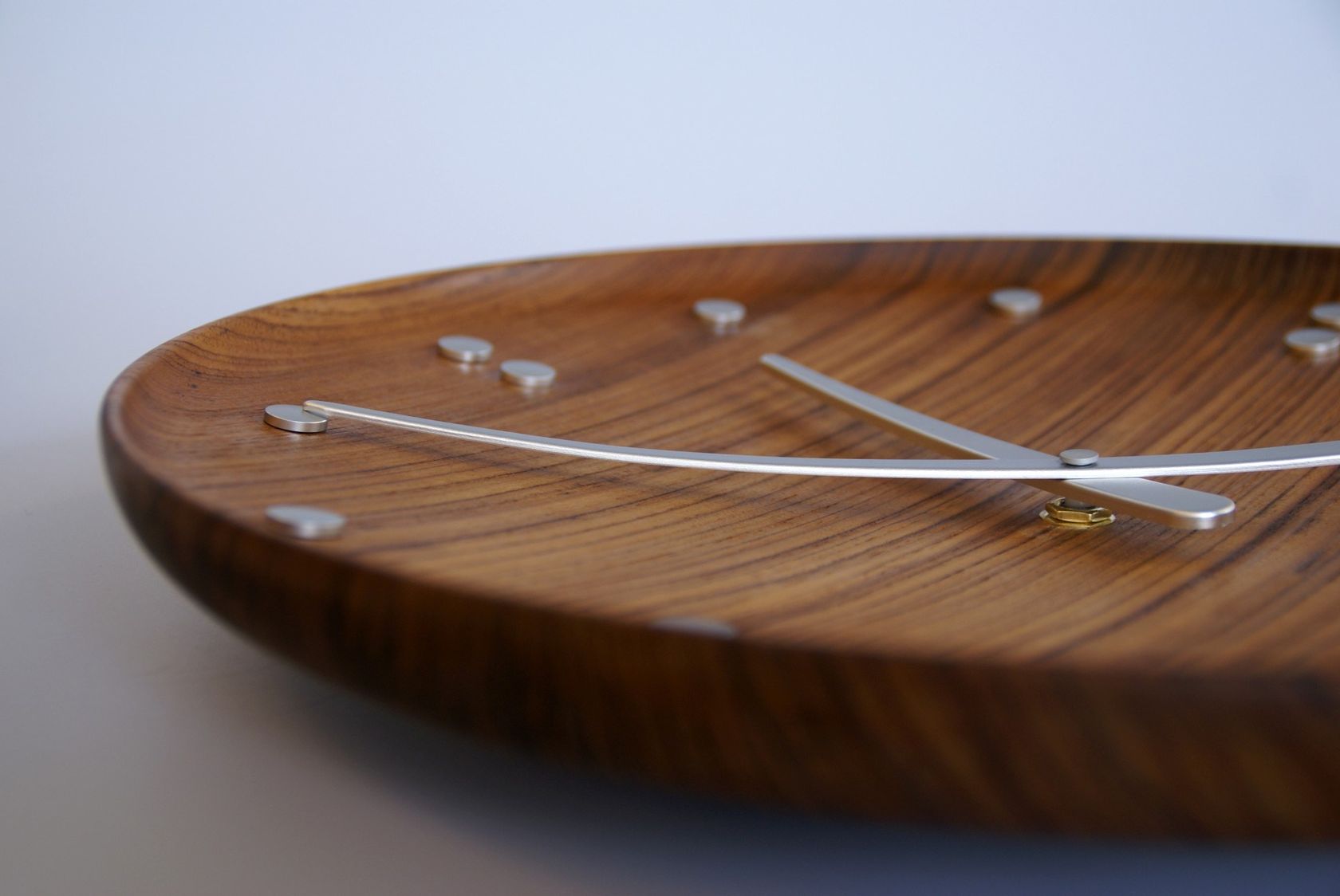 Wall-mounted teak clock FJ CLOCK By Architectmade design Finn Juhl