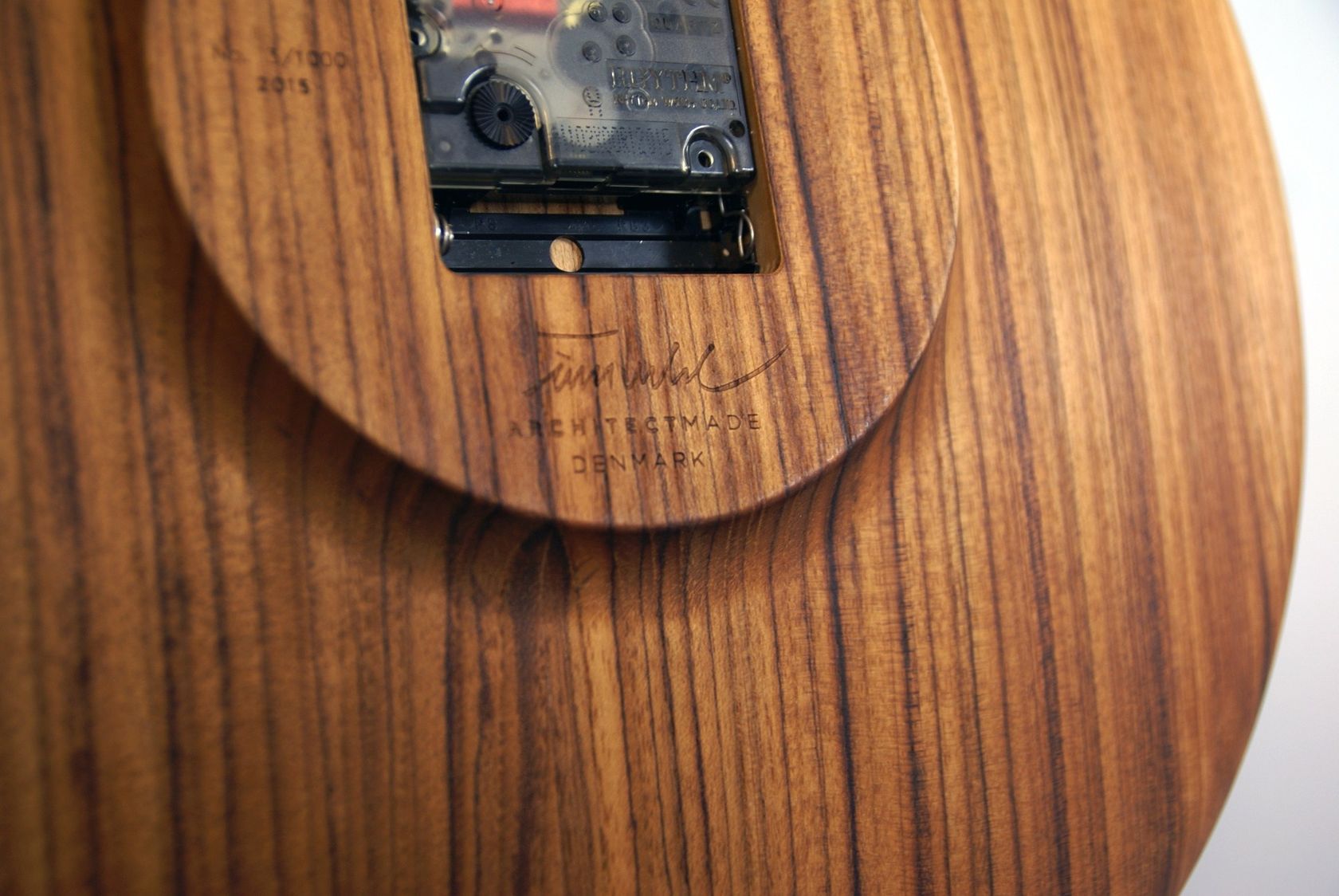 Wall-mounted teak clock FJ CLOCK By Architectmade design Finn Juhl