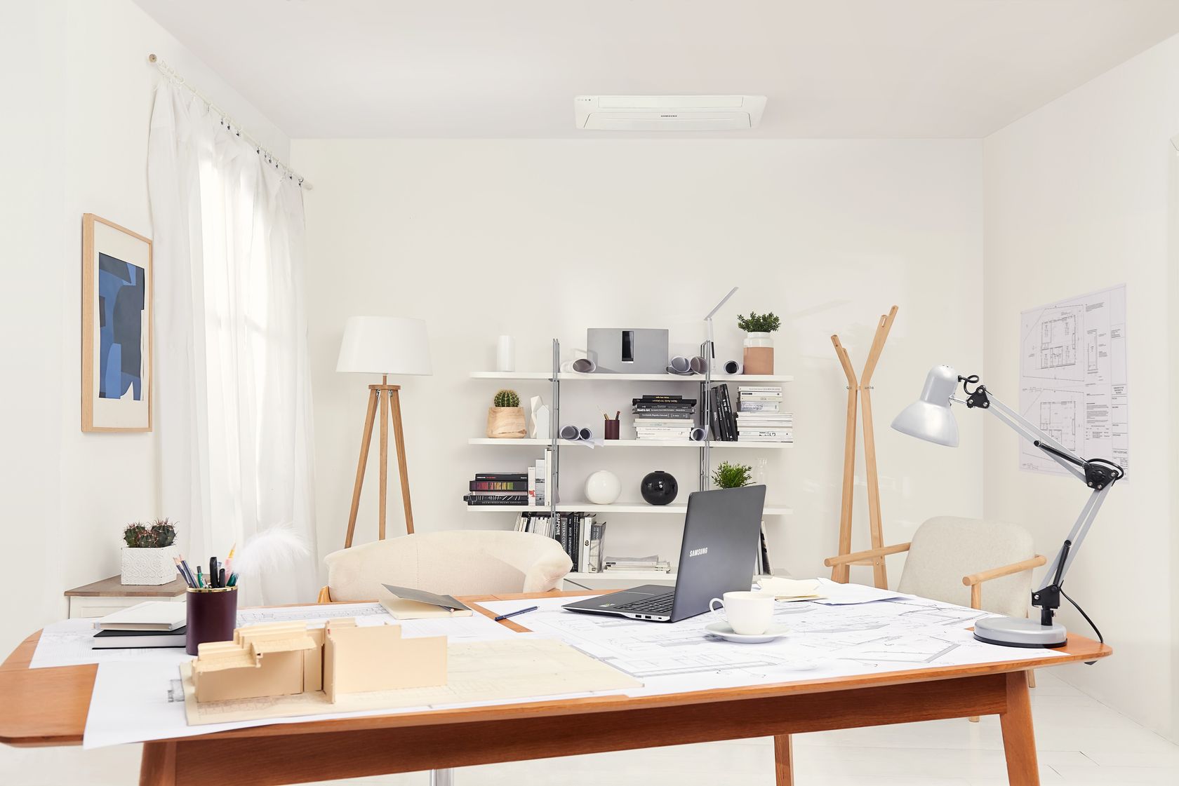 Cassette ceiling mounted residential Multi-split air conditioning unit ...