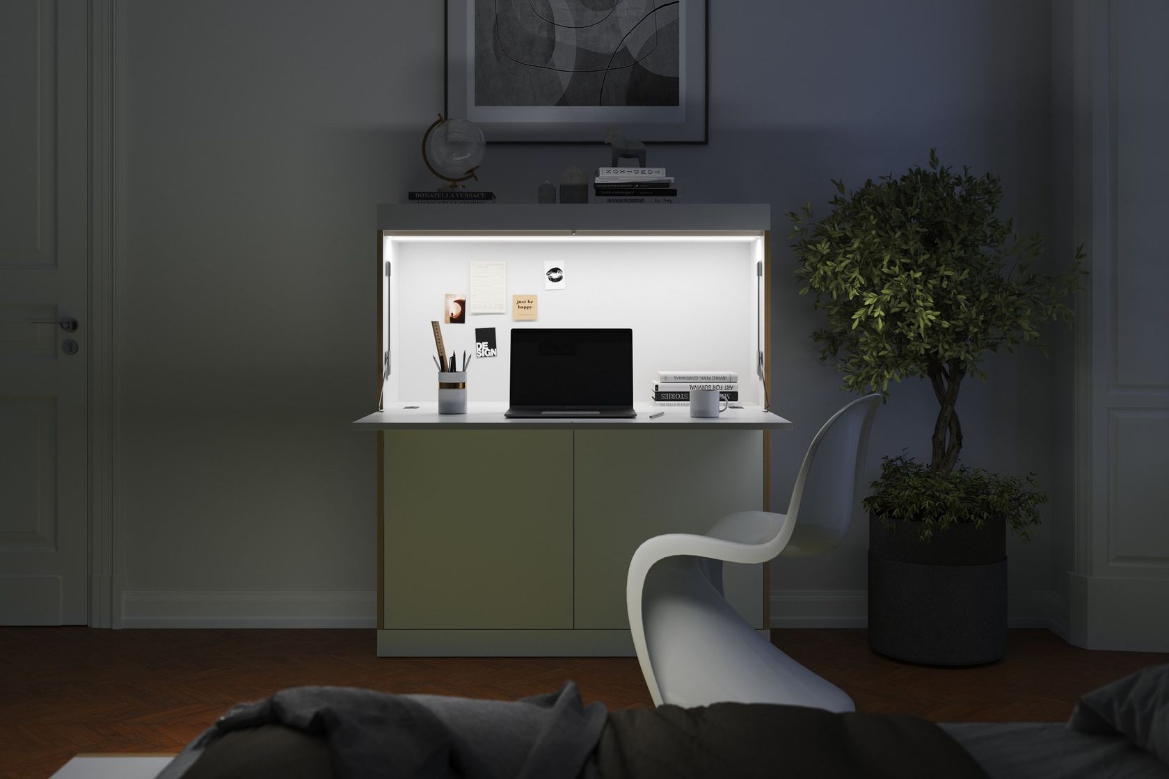 FLAI HOME-OFFICE | Secretary desk Wooden secretary desk with flap doors ...