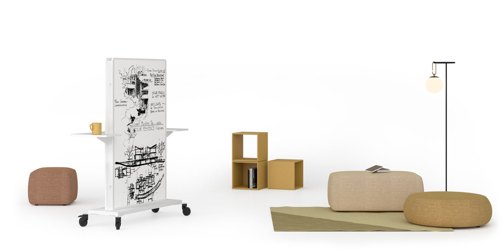 FLIPPER Steel multimedia display stand By Bralco