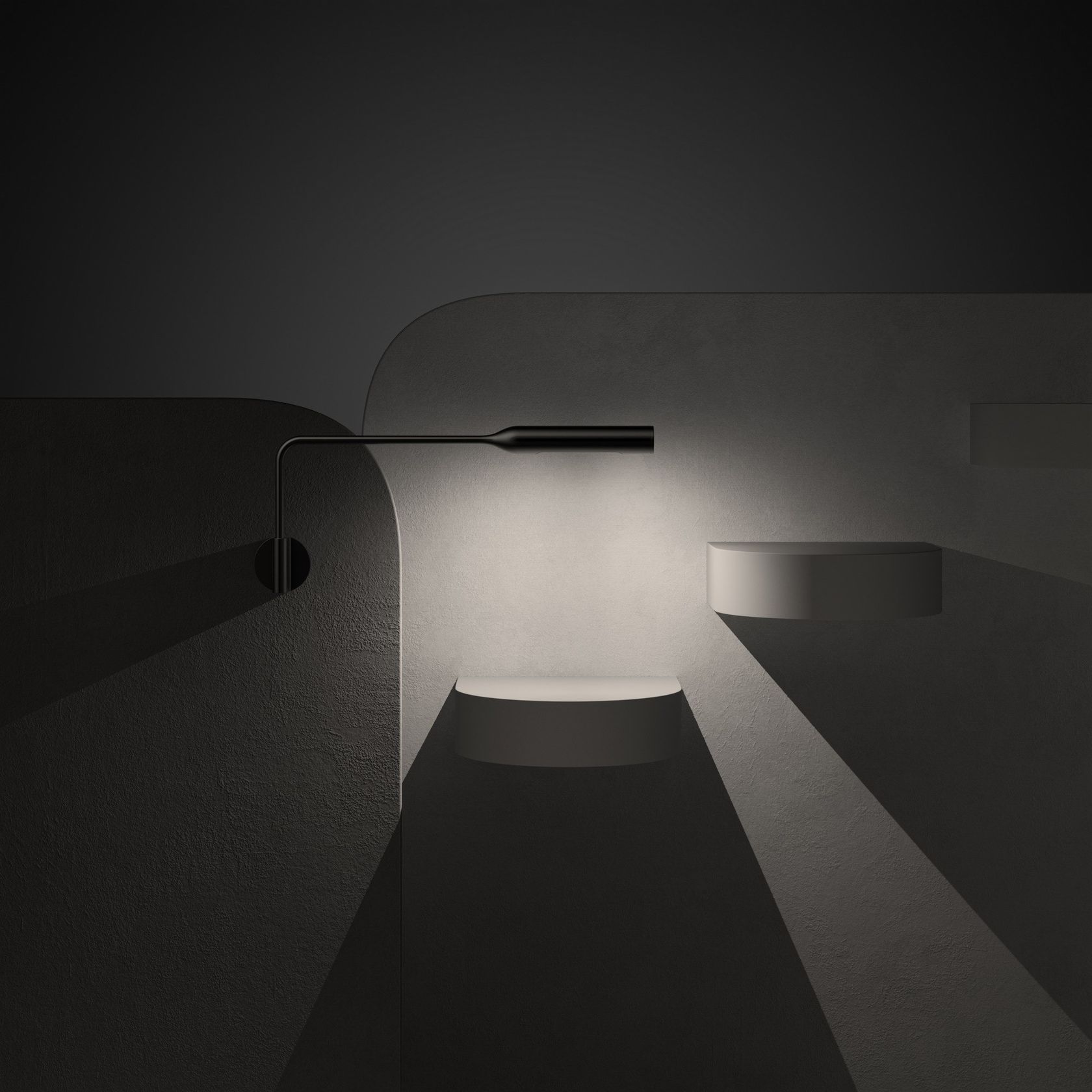 FLO LED dimmable aluminium wall lamp By Lumina | design Foster + Partners