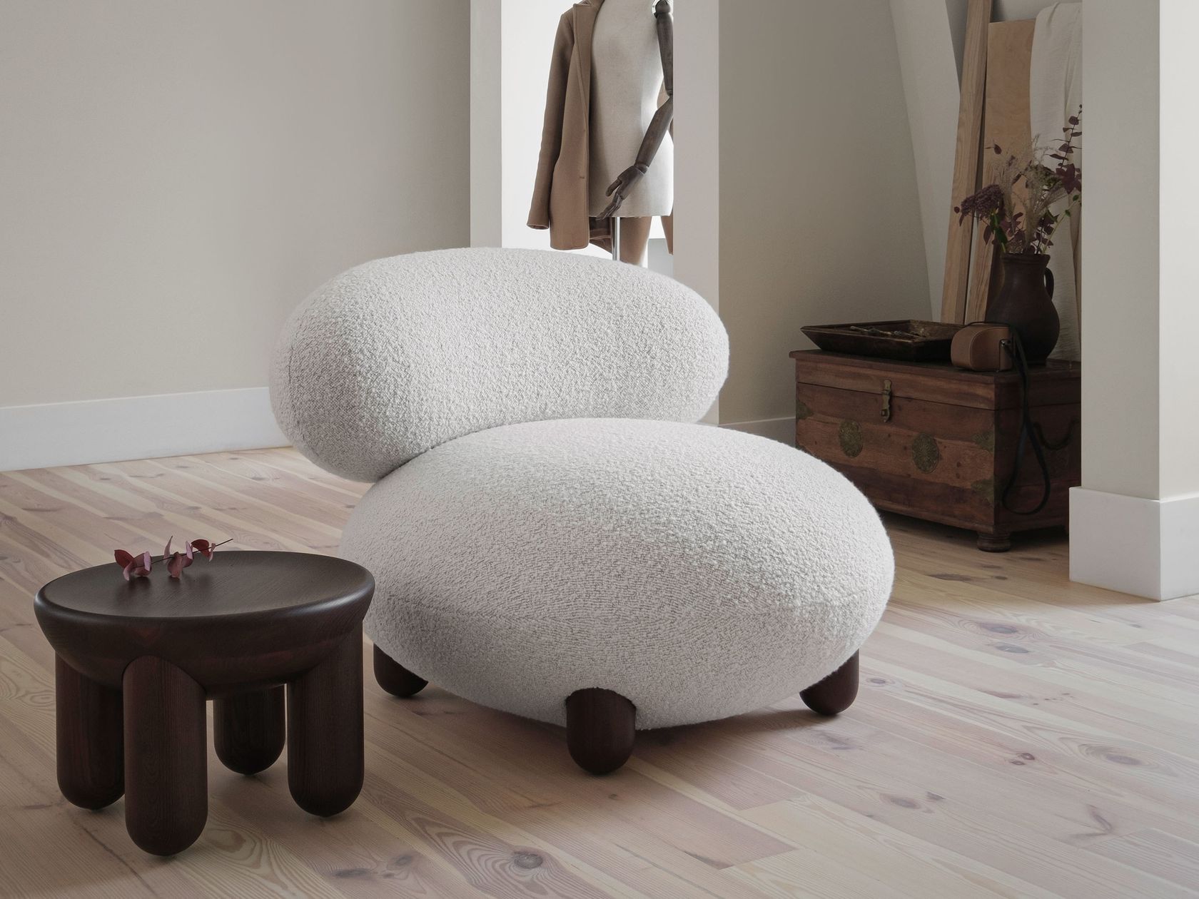 FLOCK Fabric easy chair By NOOM | design Kateryna Sokolova