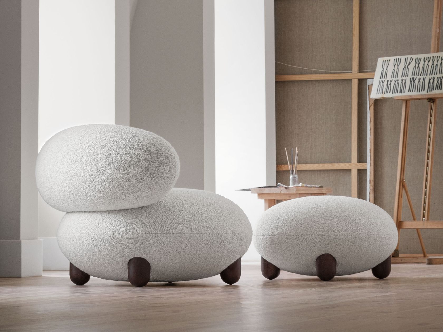 FLOCK Fabric easy chair By NOOM | design Kateryna Sokolova