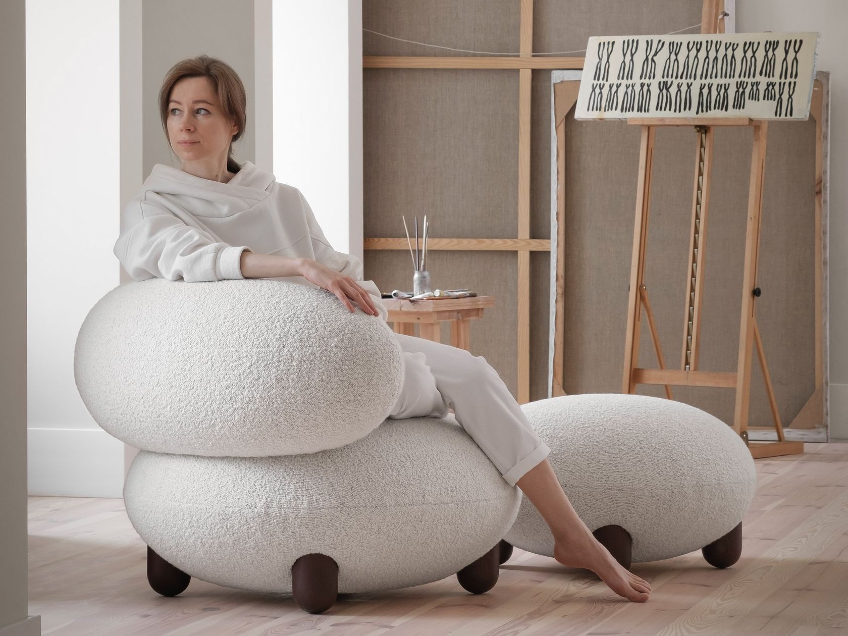 FLOCK Fabric easy chair By NOOM | design Kateryna Sokolova