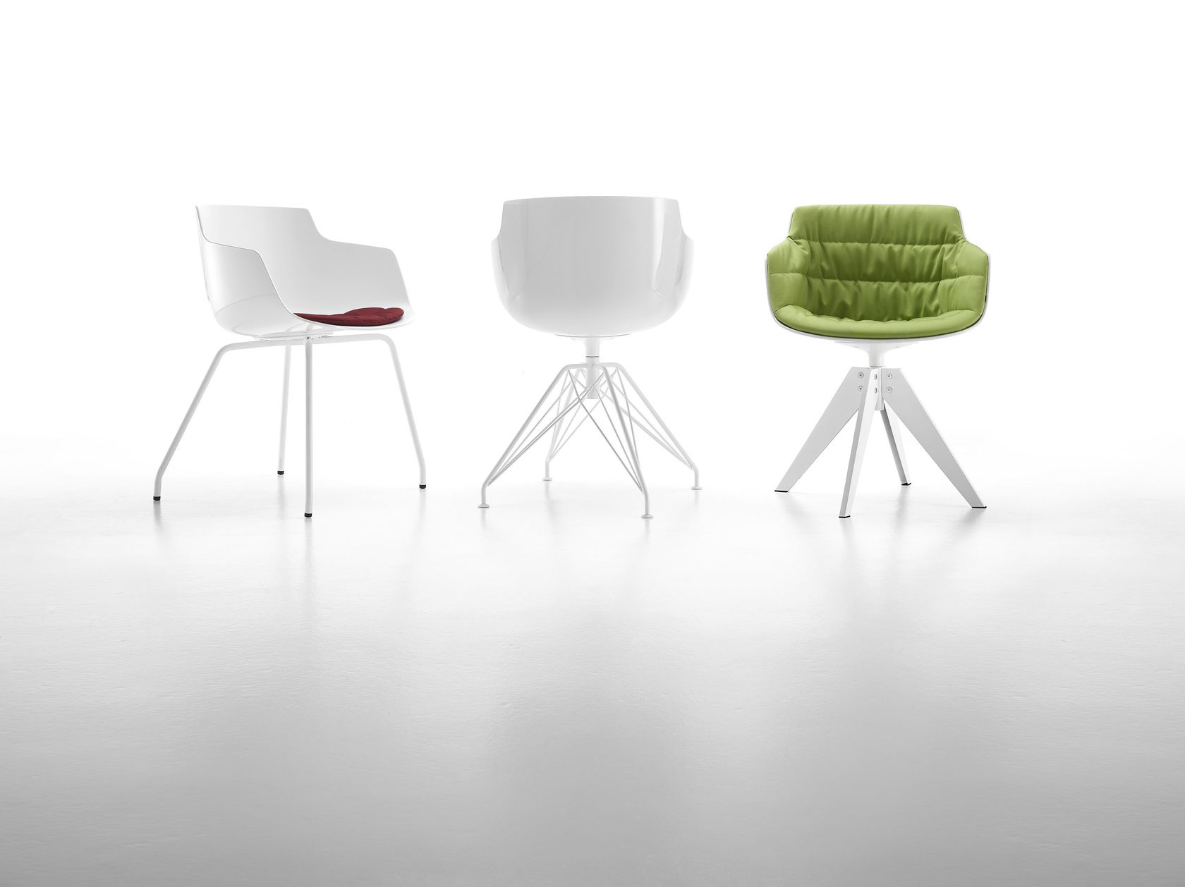 FLOW SLIM | Chair with armrests By MDF Italia design Jean-Marie Massaud