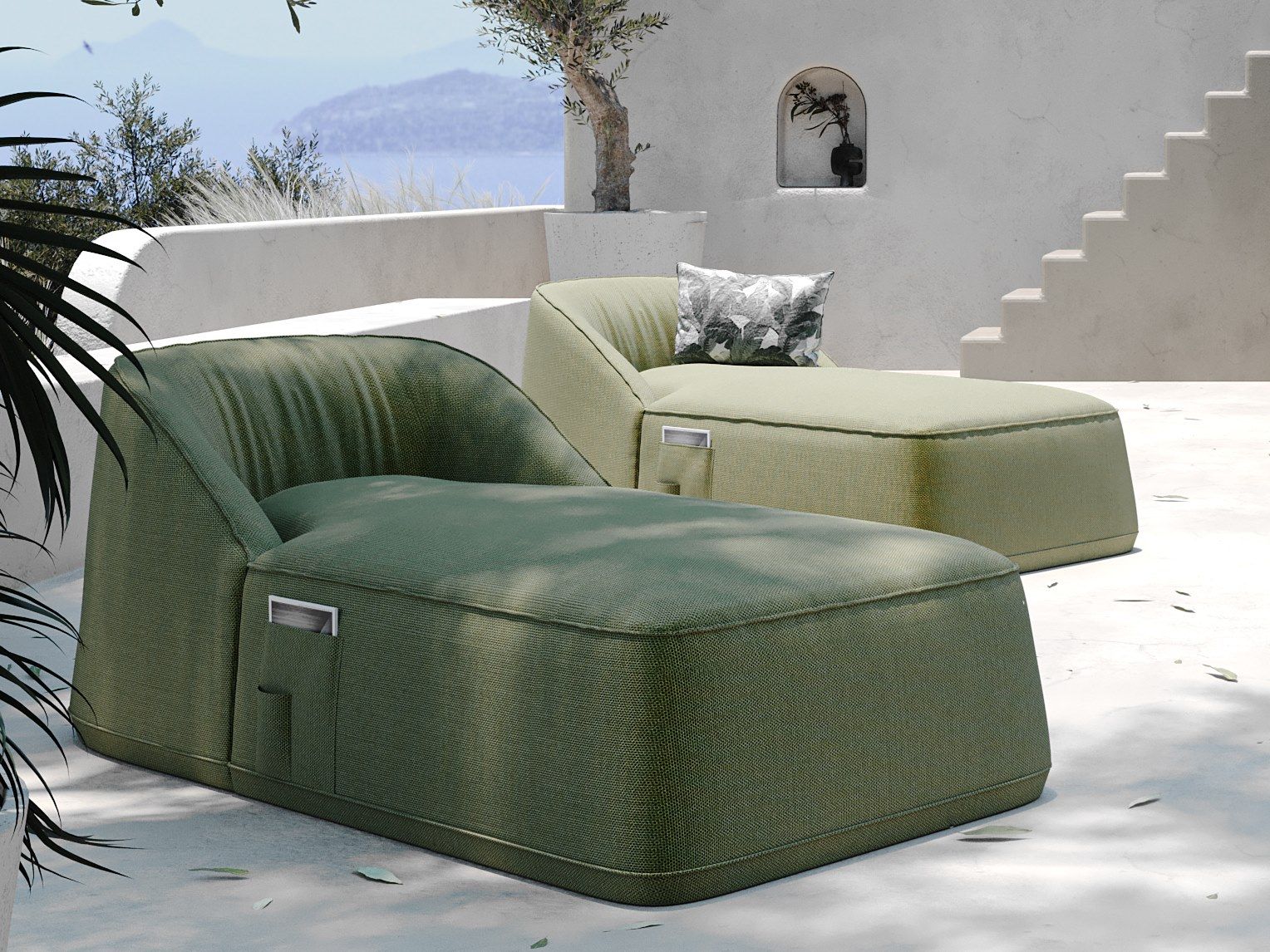 FLOW Fabric sun lounger By Myface