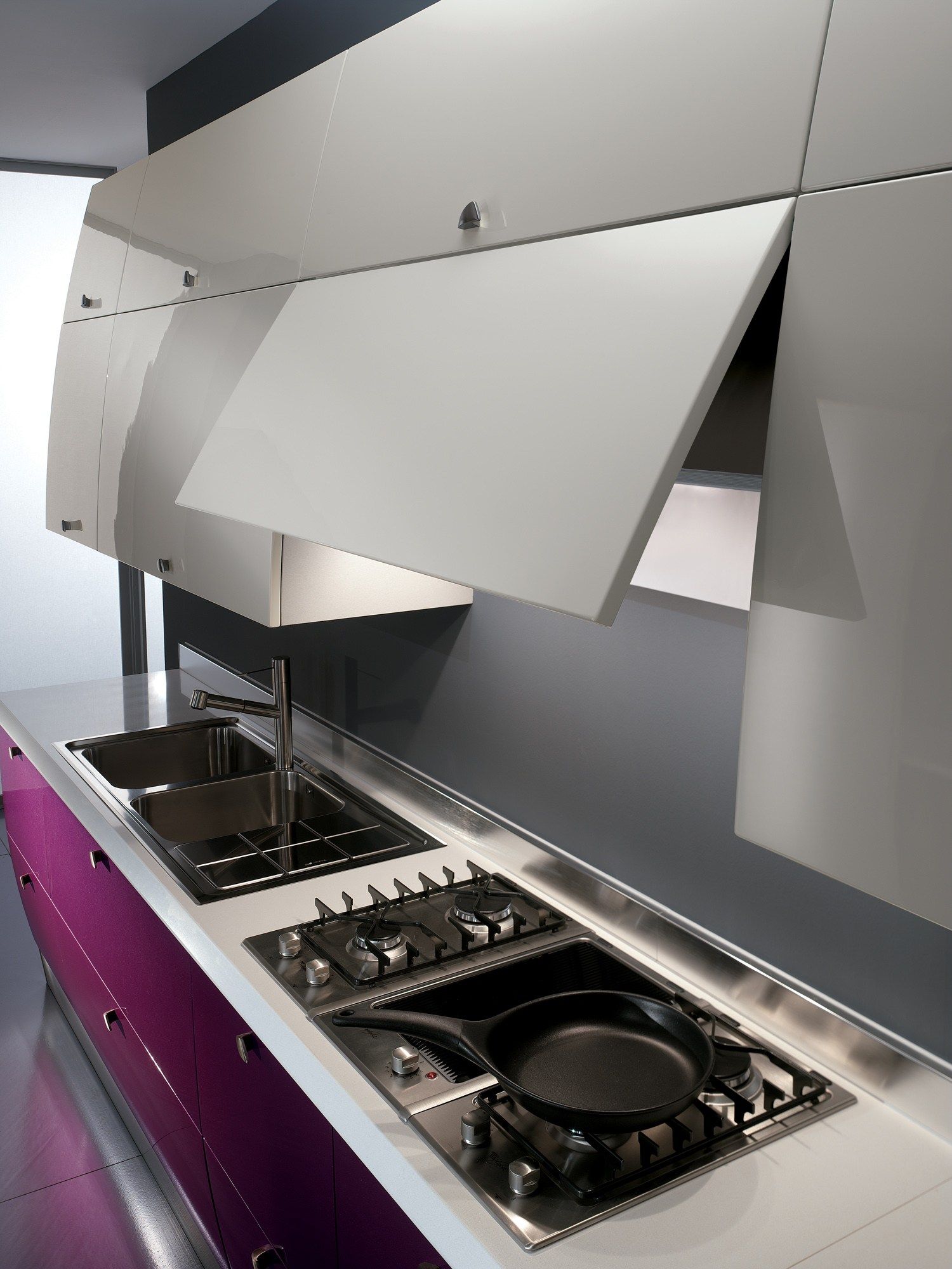 Lacquered fitted kitchen FLUX Scavolini Line By Scavolini design ...