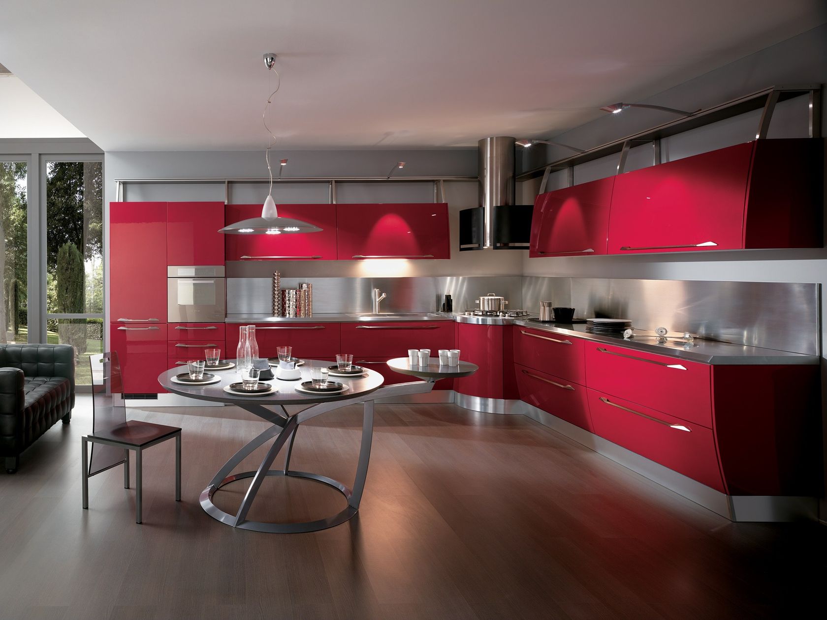 Lacquered fitted kitchen FLUX Scavolini Line By Scavolini design ...