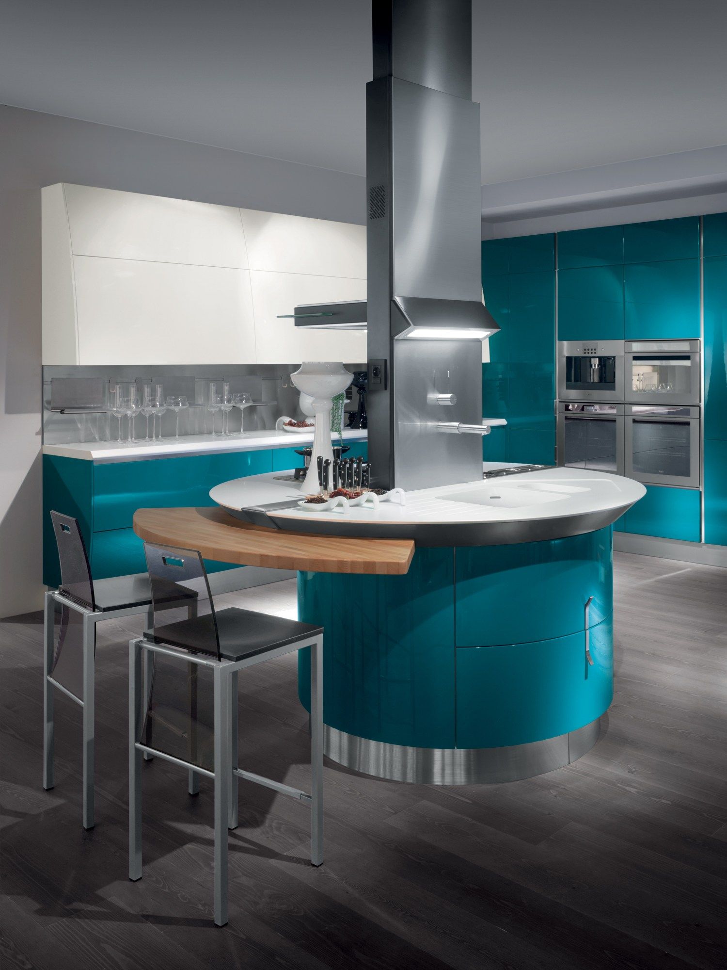 Lacquered fitted kitchen FLUX Scavolini Line By Scavolini design ...