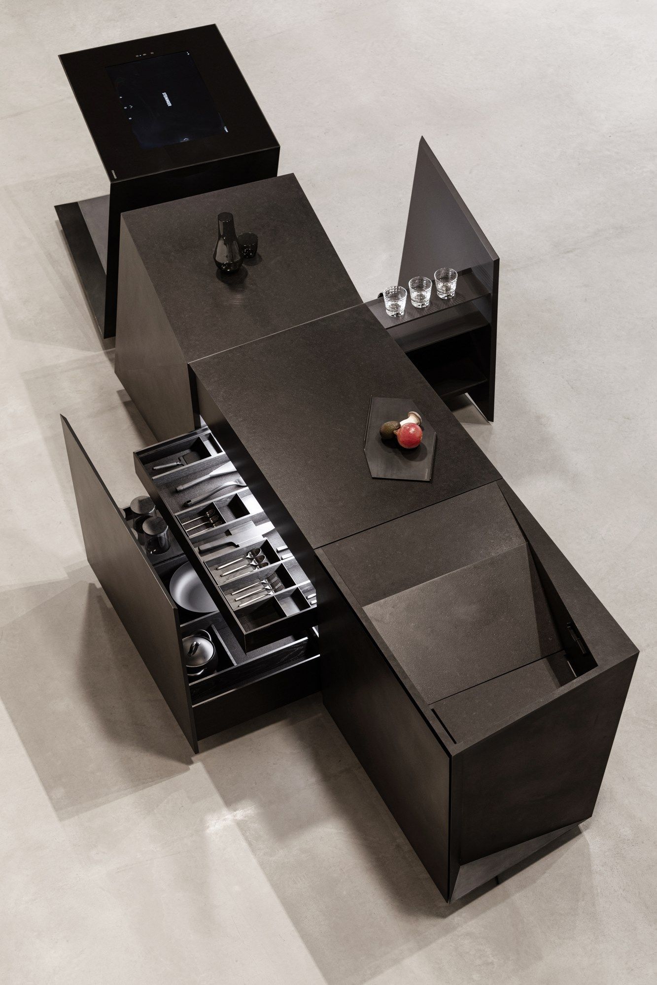 FOLD Kitchen with smart touch high-tech surface By STEININGER | design ...