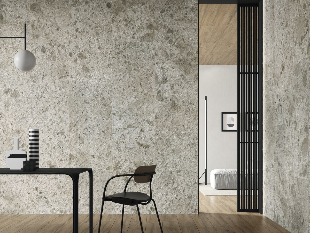 FRAGMENTA FULL BODY GRIGIO LUMINOSO Porcelain stoneware wall/floor ...