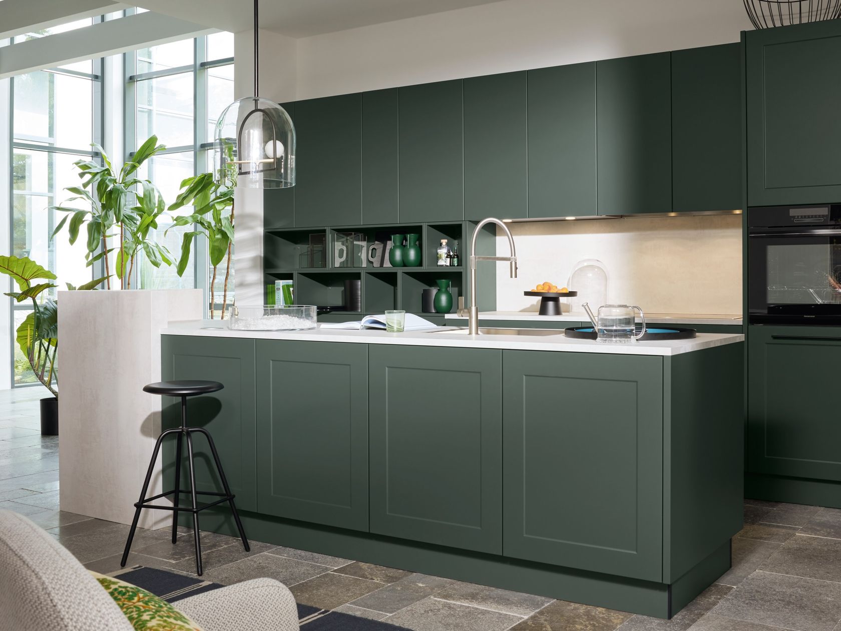 FRAME LACK/SOFT LACK BLACK GREEN Kitchen By Nolte Küchen