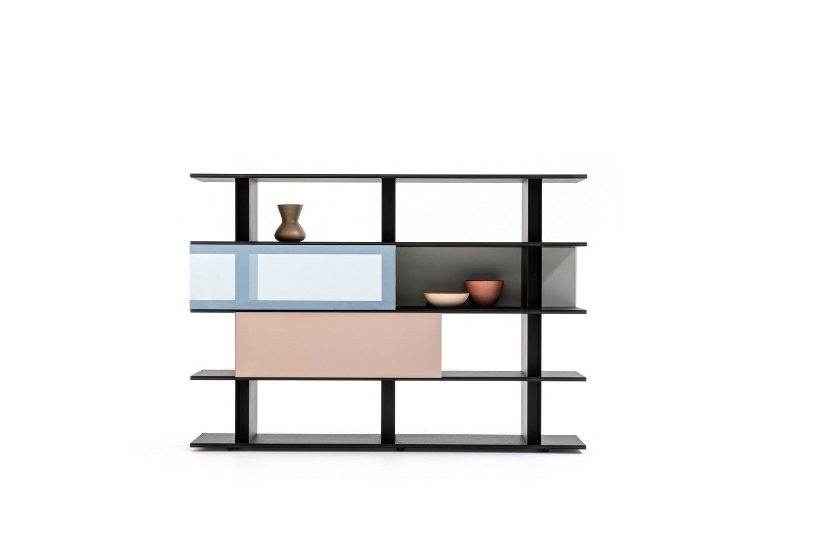 FRAME-SHIFT Open sectional wood veneer bookcase By Moroso | design ...