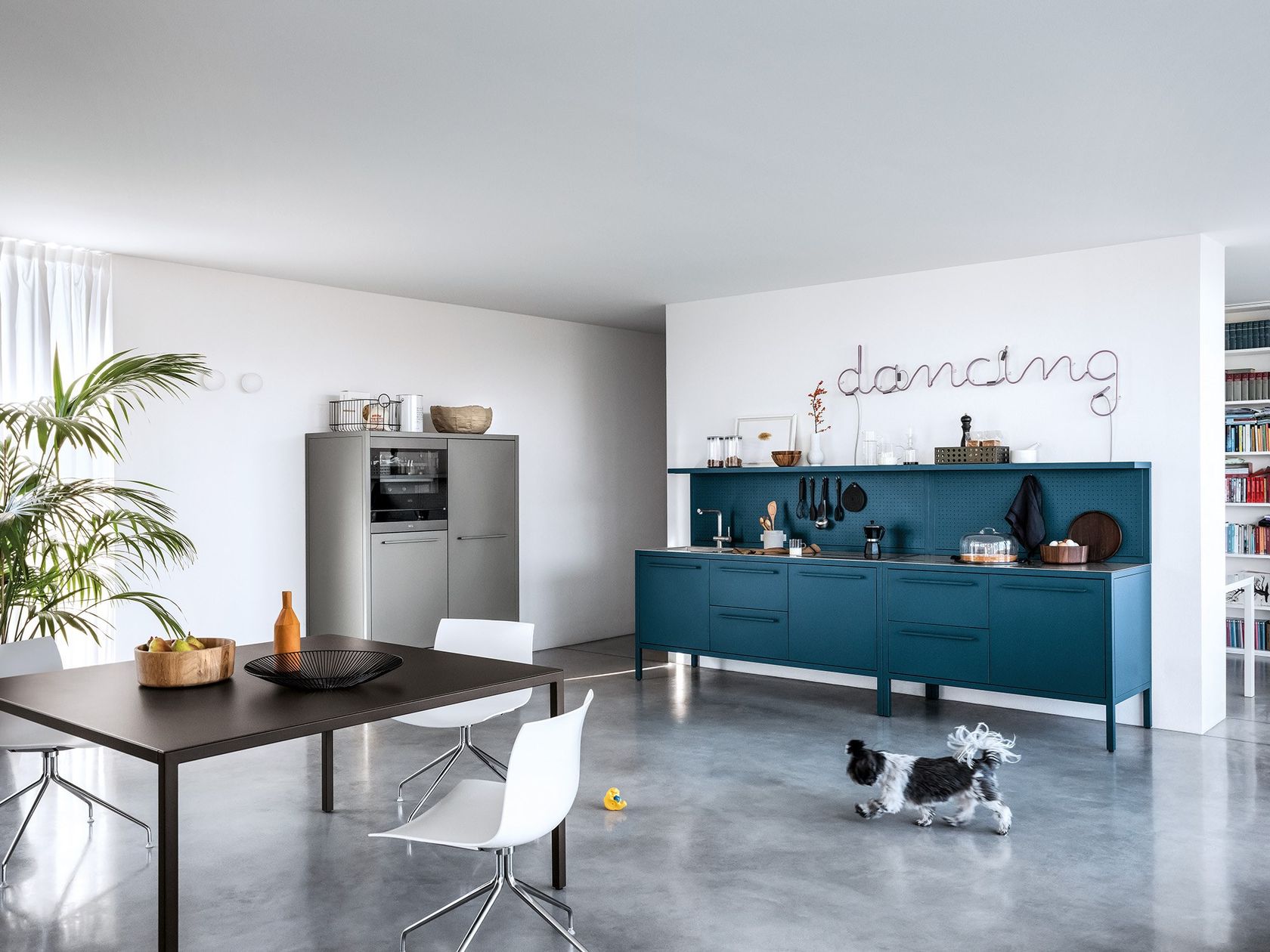 FRAME TALL UNITS Metal kitchen unit with handles By Fantin | design ...