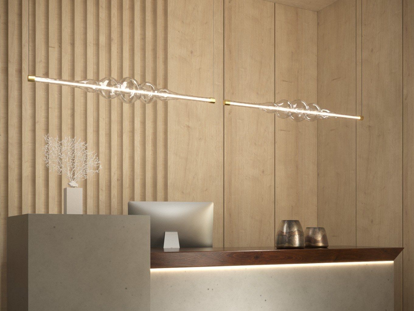 Blown glass pendant lamp FREQUENCY By Cangini & Tucci design Marcantonio