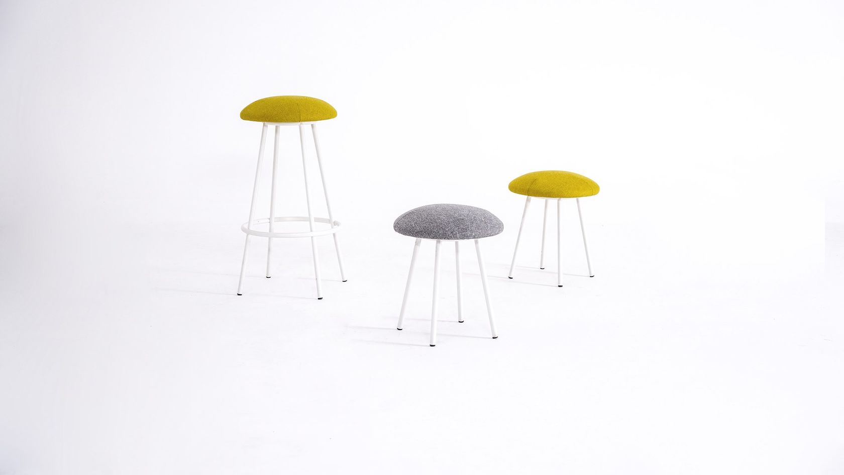 FUNGO High fabric stool with footrest By grado design | design Wendy ...