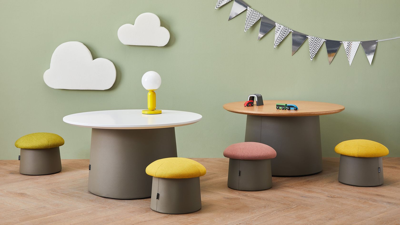 FUNGO KID | Kids pouf Upholstered Kids pouf By grado design