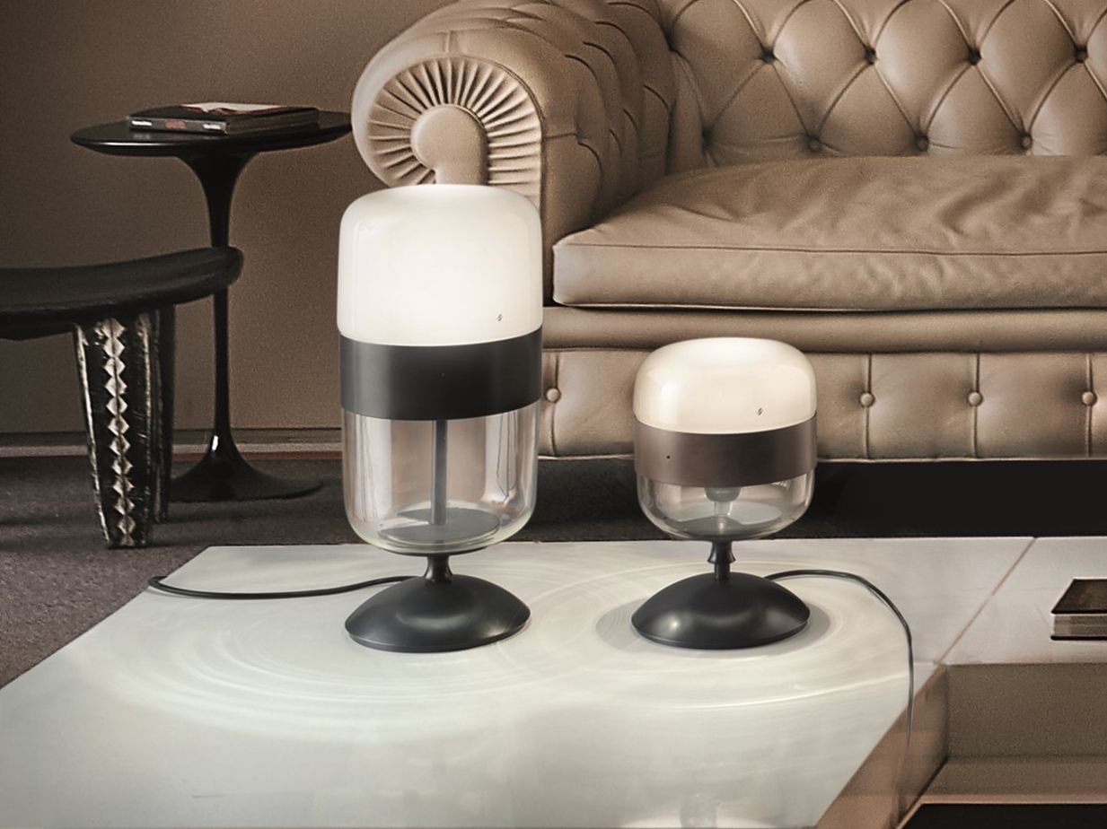 Direct-indirect light blown glass table lamp FUTURA LT Futura ...