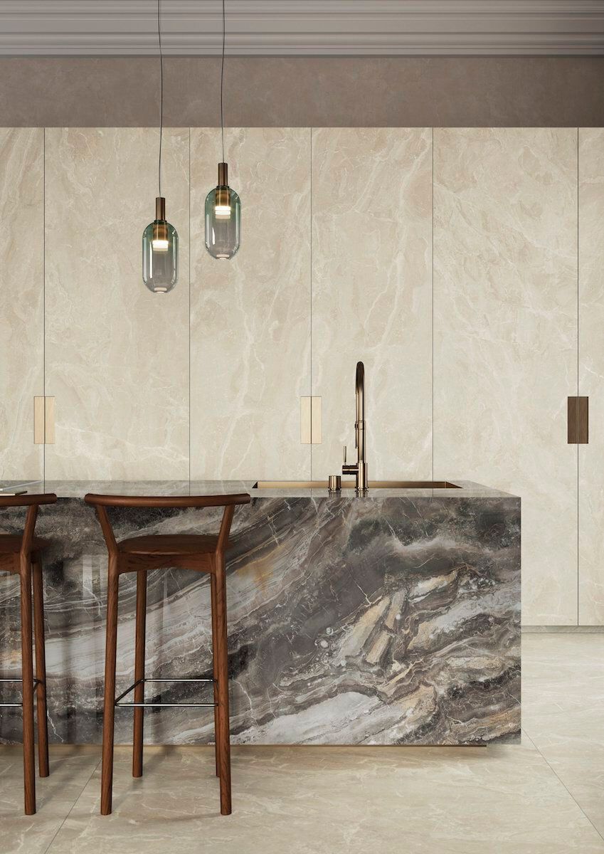 BRECCIA SARDA Porcelain stoneware wall/floor tiles with marble effect ...