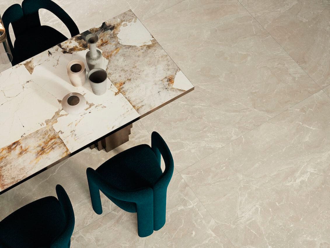 BRECCIA SARDA Porcelain stoneware wall/floor tiles with marble effect ...
