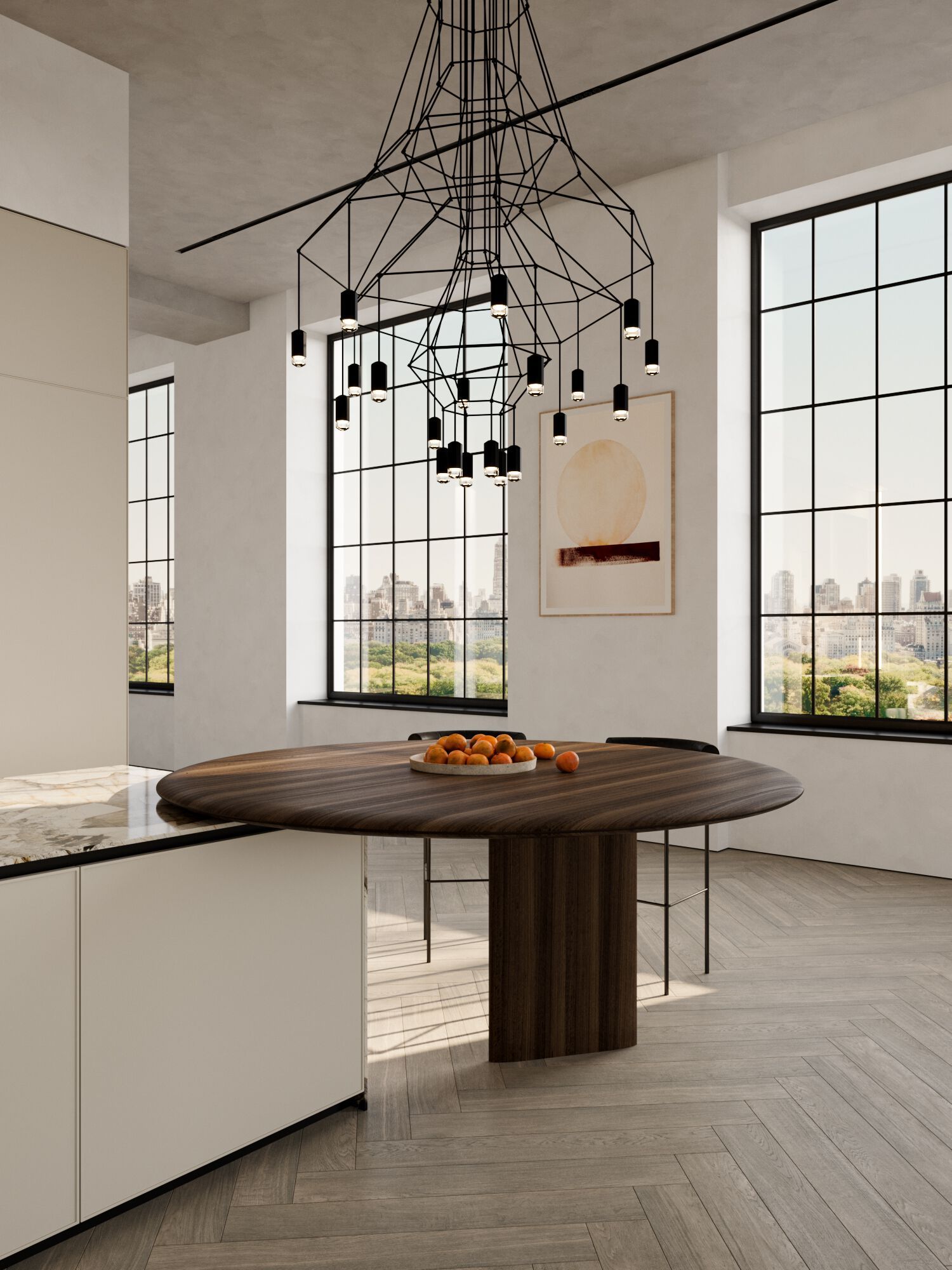 FRAME Laquered kitchen with island and Patagonia stone top By ...