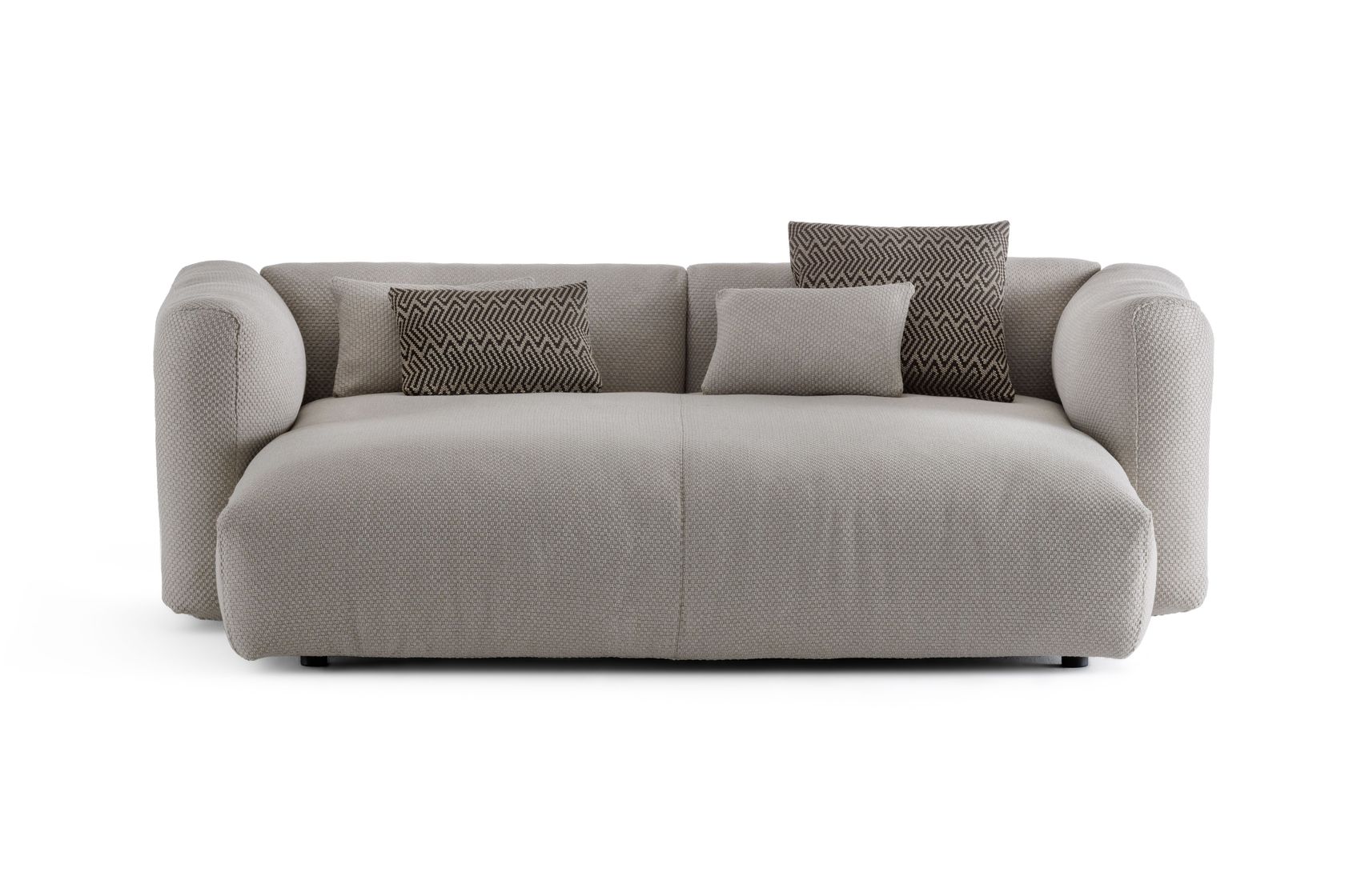 FIOCCO Sectional fabric sofa with removable cover By Flou