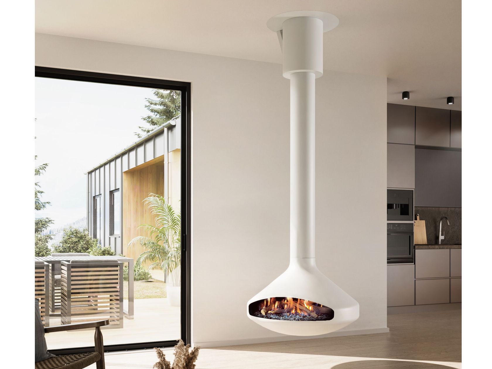 ERGOFOCUS GAS Gas hanging steel fireplace By Focus creation | design ...