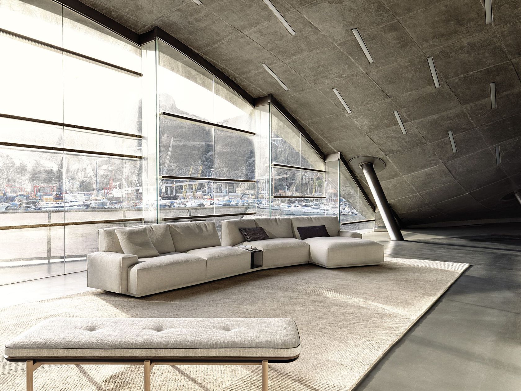 DAO SOFT Sectional fabric sofa By Frigerio