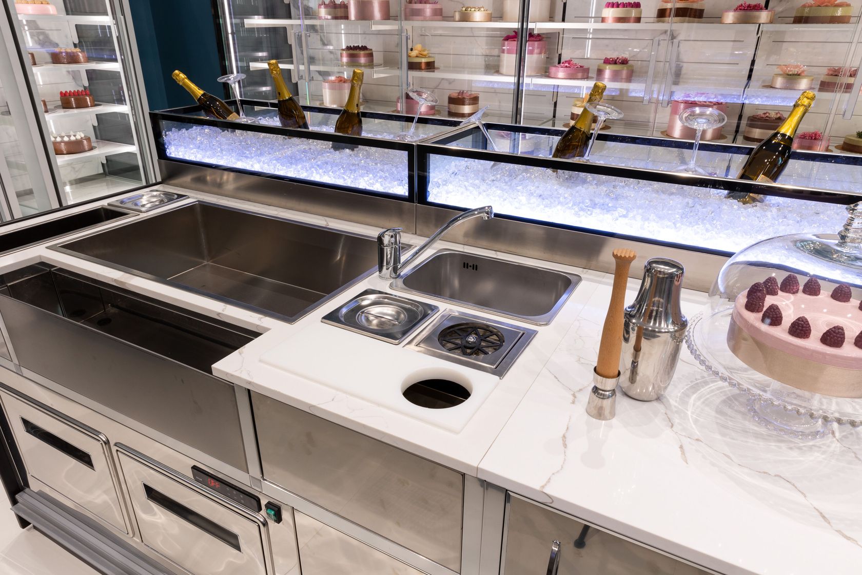 WORKSTATION COCKTAIL Stainless steel bar counter By Frigomeccanica