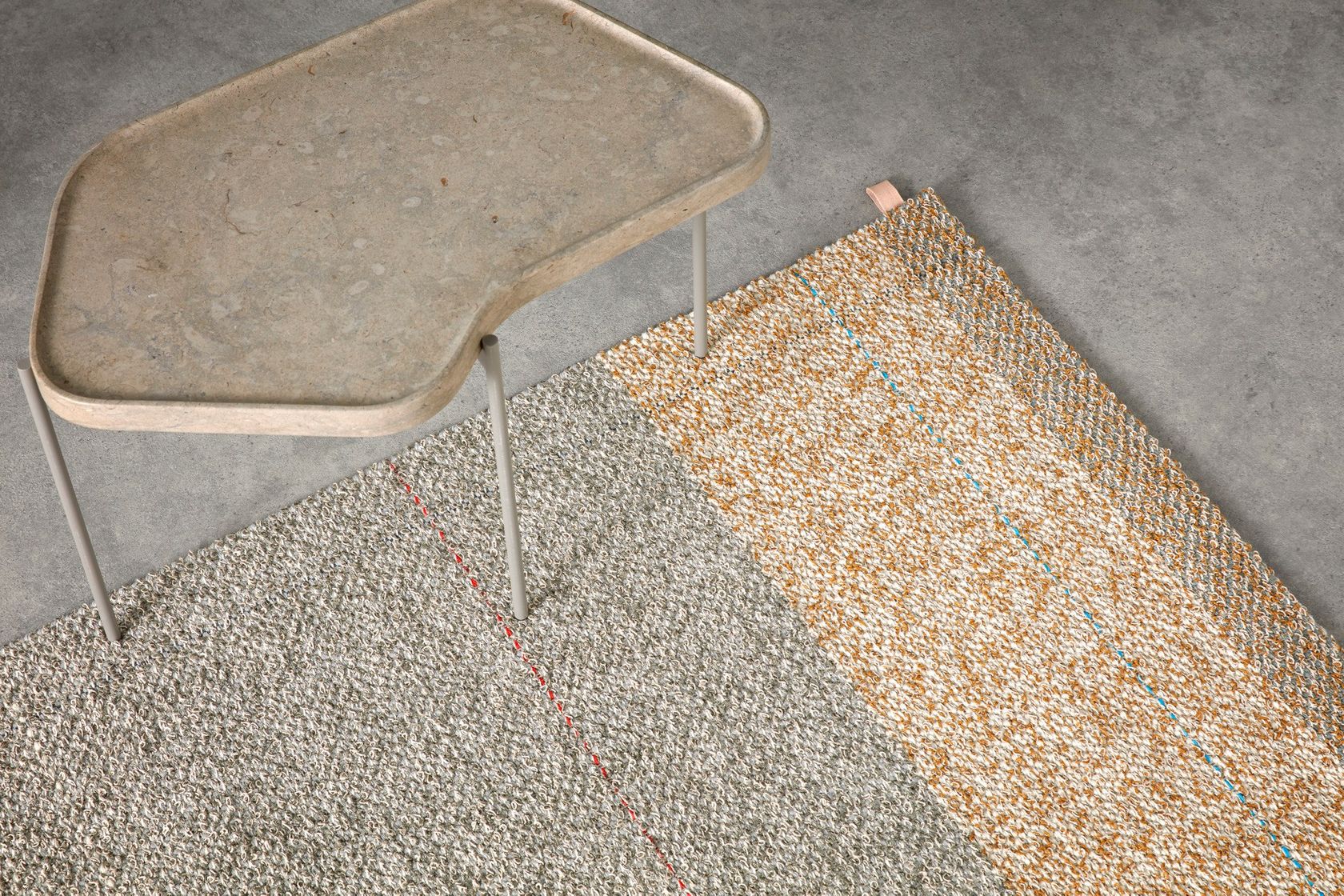 Rectangular striped rug GABRIELLE By Kasthall design Maja Johansson
