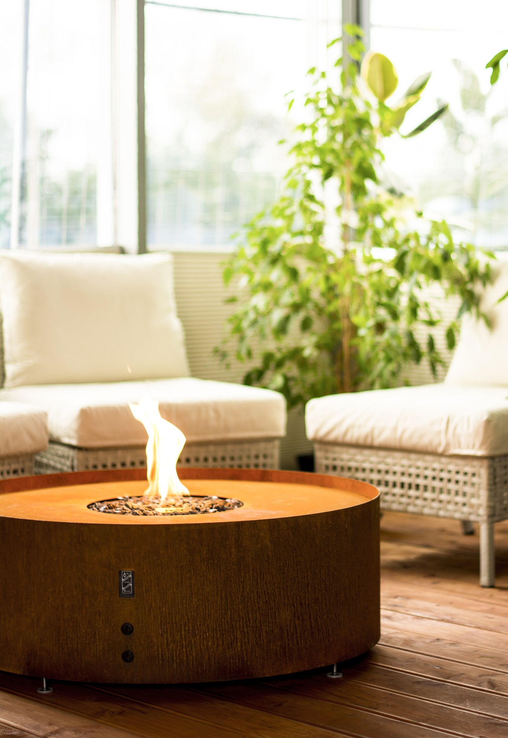 GALIO FIRE PIT CORTEN Outdoor fireplace By Planika