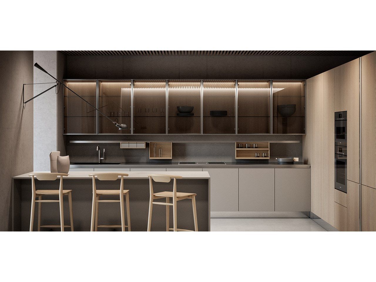 GAMMA GLASS WALL UNITS 炉灶 By Arc linea Arredamenti | design Antonio ...