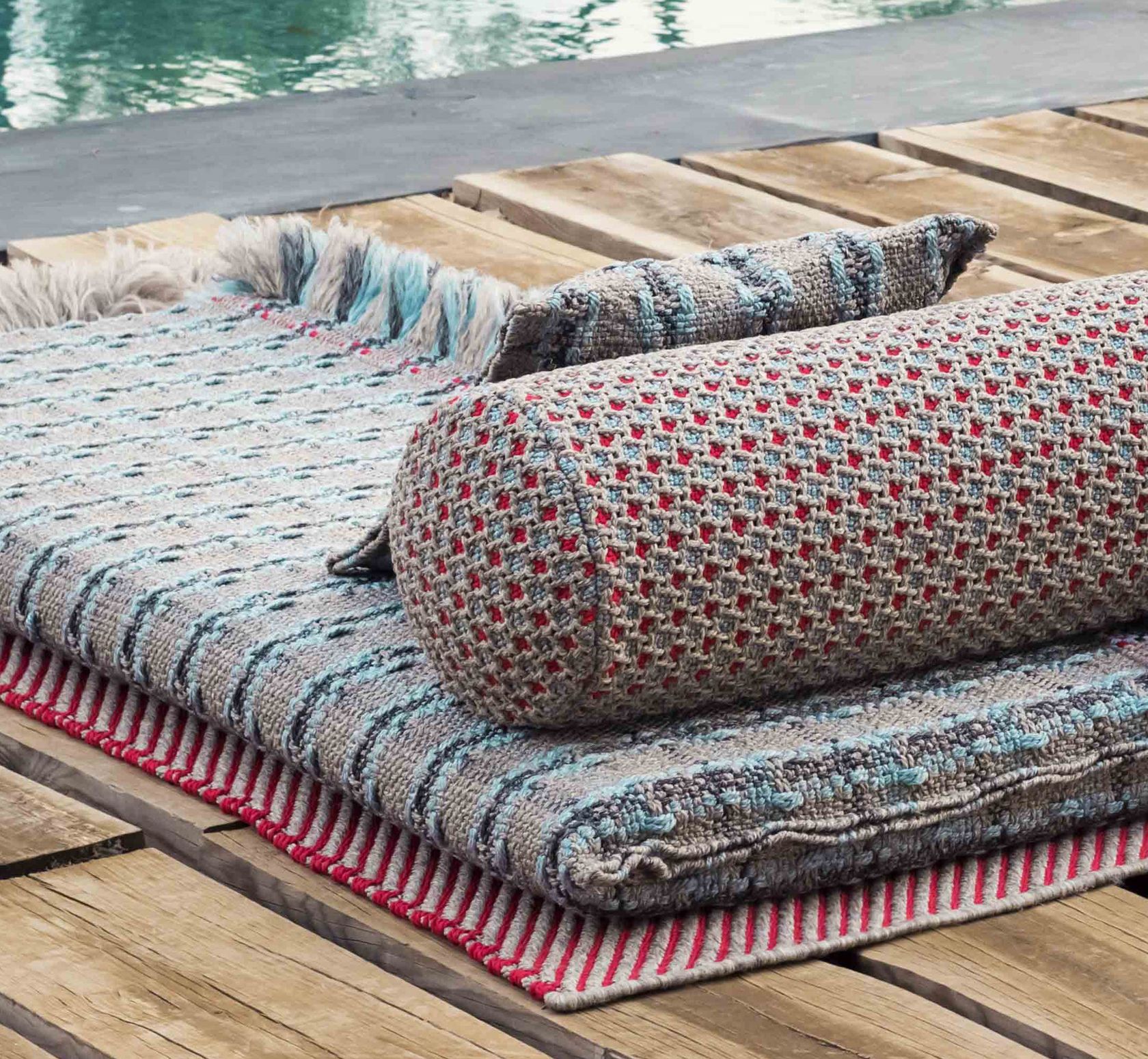 GARDEN LAYERS BLUE | Roll cushion Garden Layers Collection By GAN ...