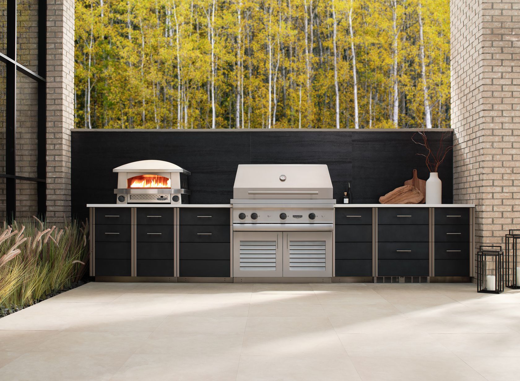 GAS GRILL Gas Recessed stainless steel barbecue By Kalamazoo