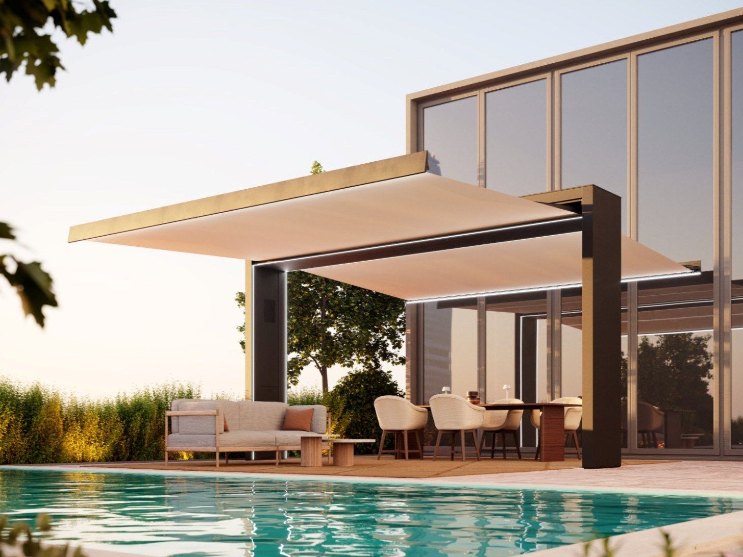 GATE SHADE Motorized freestanding Folding arm awning By UNOSIDER ...