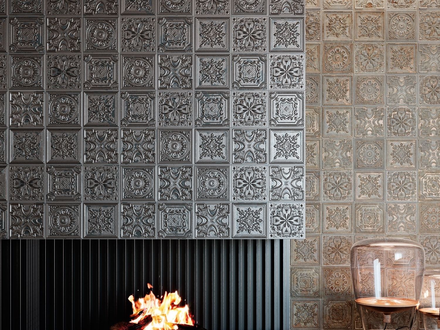 Ceramic wall tiles with metal effect GATSBY By Aparici