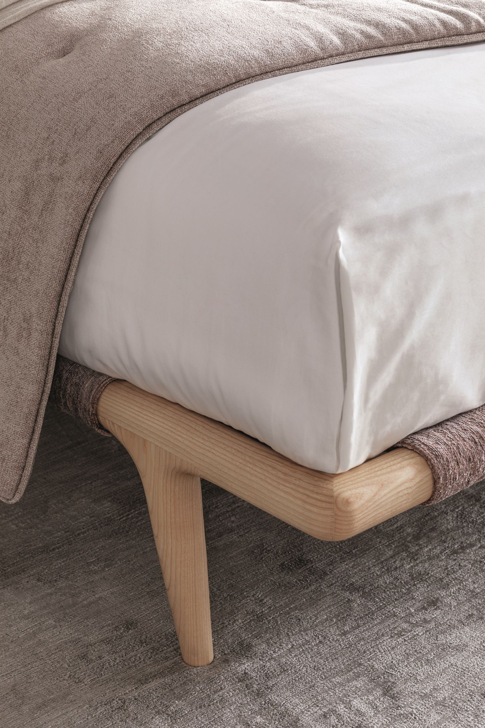 GAUDÍ Double bed with upholstered headboard By Flou