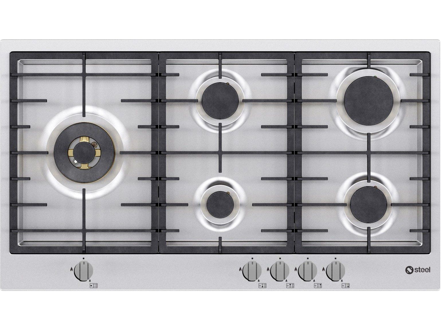 GENESI Built-in stainless steel hob By Steel