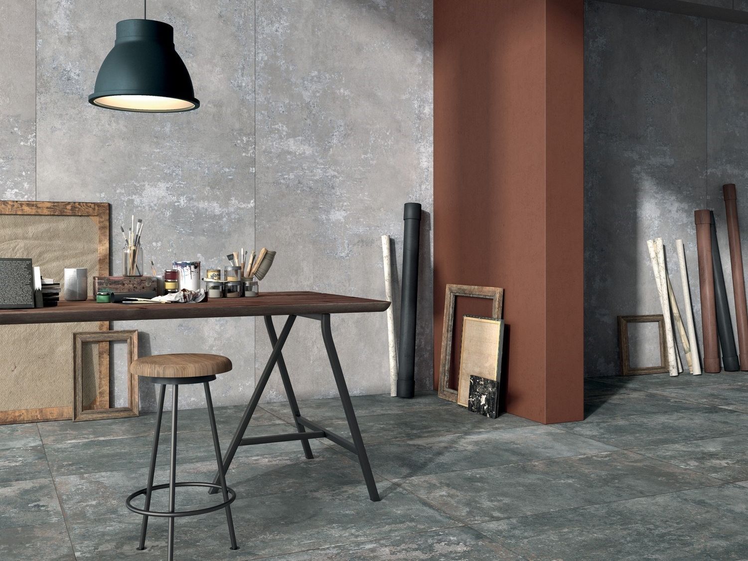 Indoor/outdoor porcelain stoneware wall/floor tiles GHOST By ABK