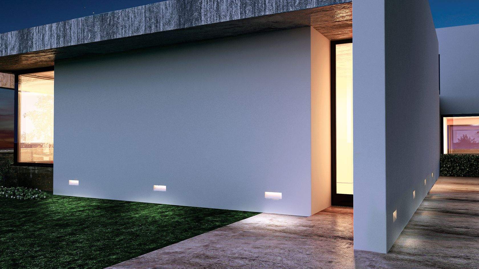 GHOST FOR INSULATION PANEL LED wall-mounted outdoor steplight By SIMES