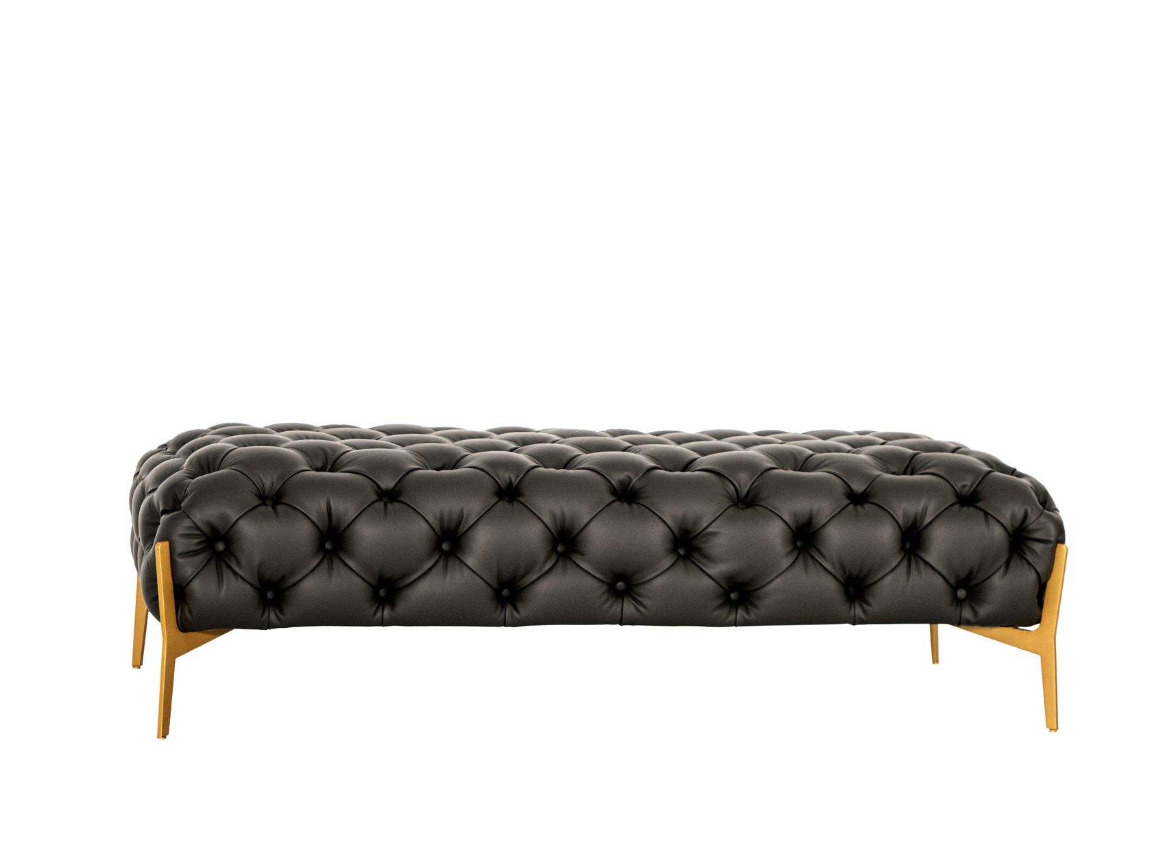 Tufted upholstered leather bench GIANNA By Able
