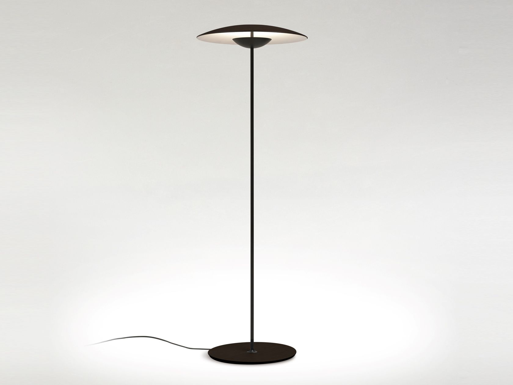 GINGER P LED aluminium and wood floor lamp By Marset | design Joan Gaspar